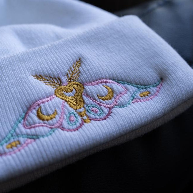Celestial Moth Collection Beanie (embroidered in house) | SudiBear