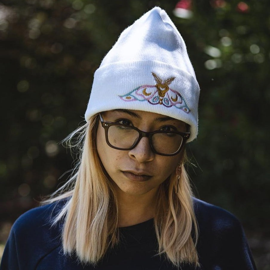 Celestial Moth Collection Beanie (embroidered in house) | SudiBear